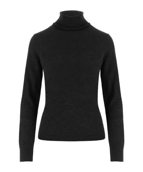 ALLUDE Turtleneck Sweater With Ribbed Cuffs And Hem