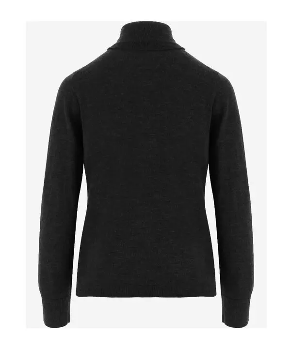 ALLUDE Turtleneck Sweater With Ribbed Cuffs And Hem