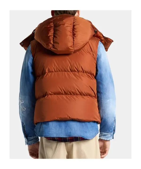 Dsquared2 Hooded Down Vest - Brick