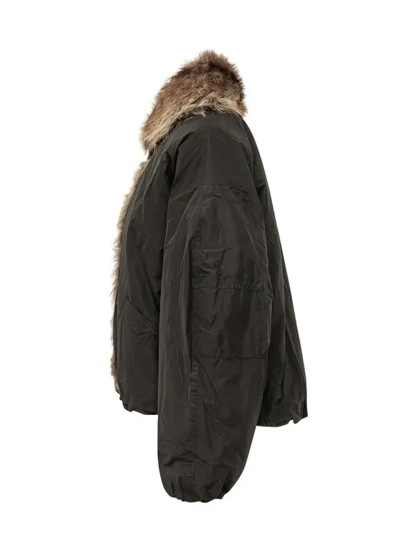 Isabel Marant Étoile Charone Cropped Parka With Faux Fur Collar