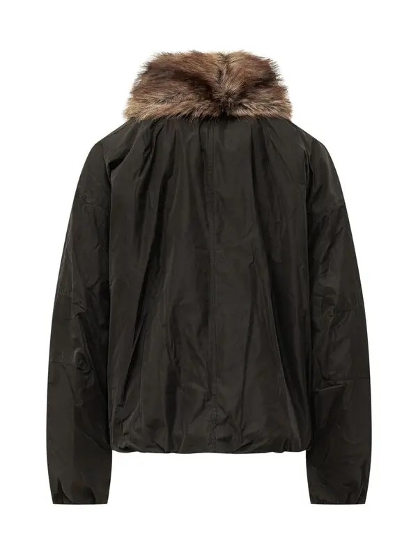 Isabel Marant Étoile Charone Cropped Parka With Faux Fur Collar