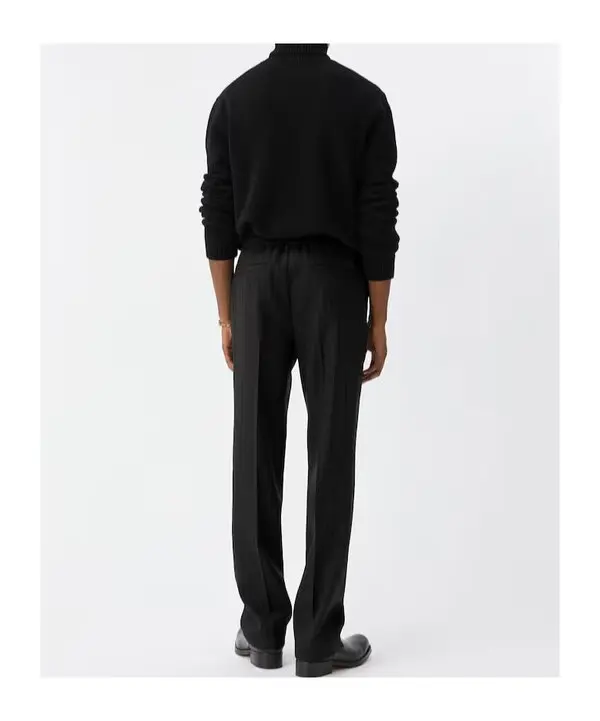 Versace Jacquard Wool Tailored Pants
