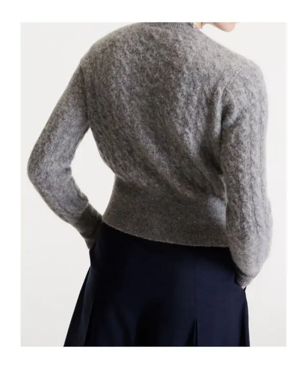 Marella Cable-knit Alpaca-blend Cardigan
