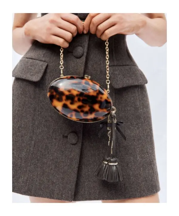 SELF-PORTRAIT Resin Oval Clutch
