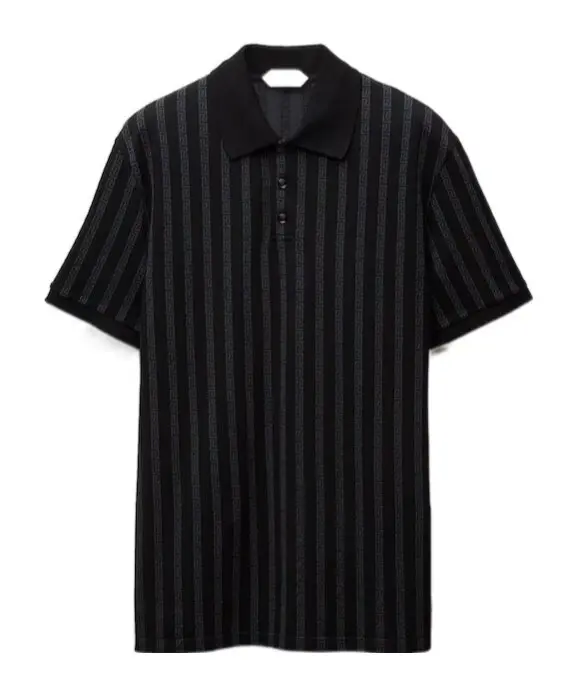 Versace Jacquard Cotton Piqué Polo