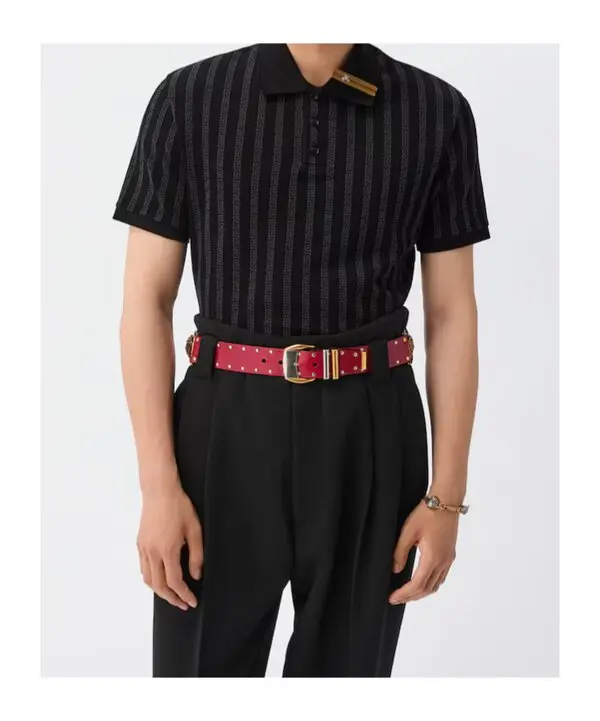 Versace Jacquard Cotton Piqué Polo