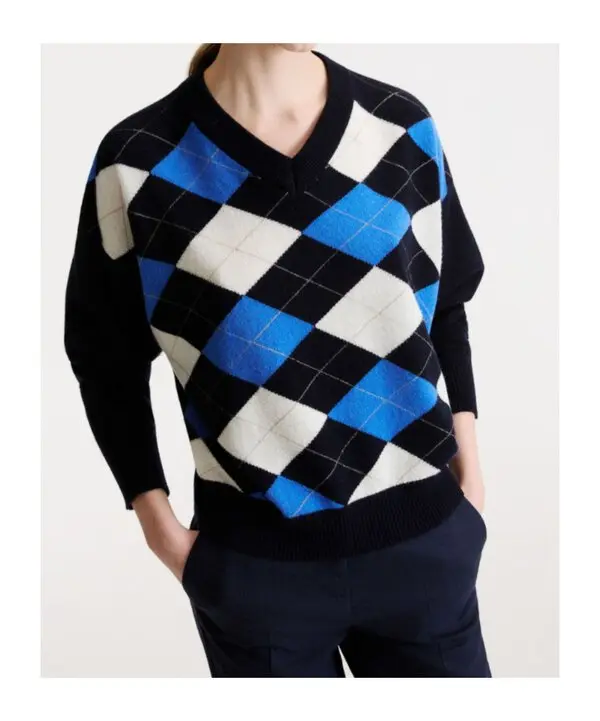 Marella Argyle V-neck Jumper