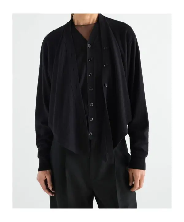 LEMAIRE Merino Wool Blend Trompe-l'œil Cardigan