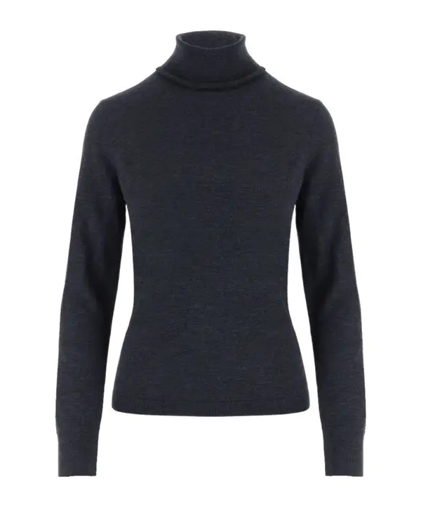 ALLUDE Turtleneck Sweater With Ribbed Cuffs And Hem