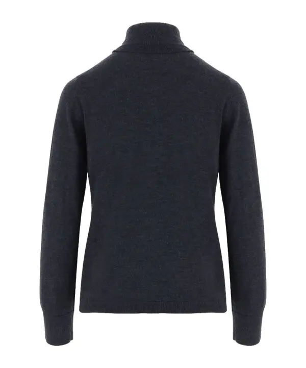 ALLUDE Turtleneck Sweater With Ribbed Cuffs And Hem