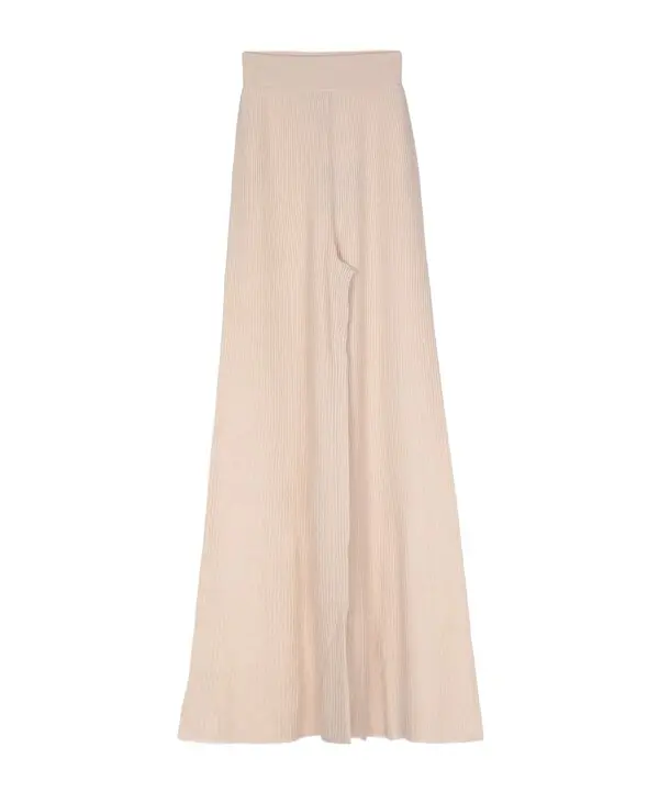 Loro Piana Ribbed Wide-leg Casual Pants