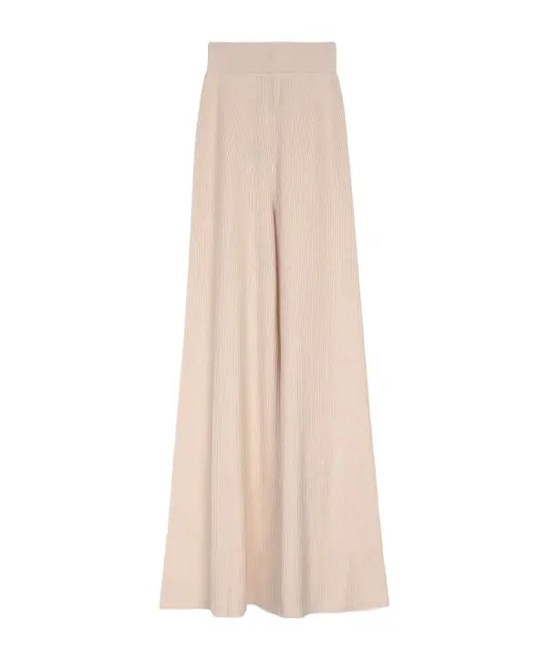 Loro Piana Ribbed Wide-leg Casual Pants