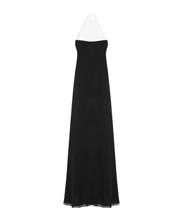 THE ROW Javier Silk Georgette Halterneck Dress