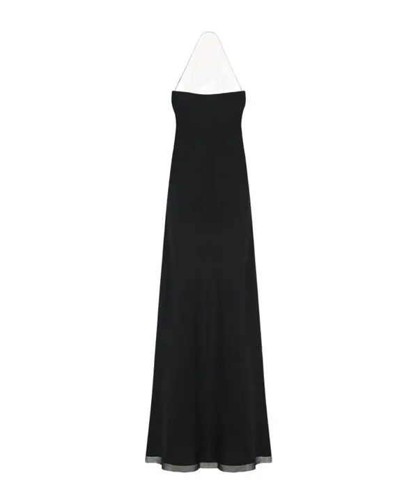 THE ROW Javier Silk Georgette Halterneck Dress