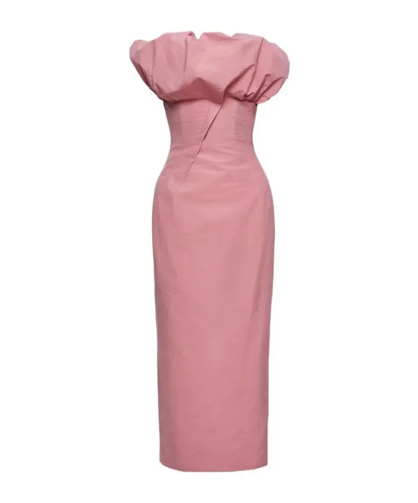 Magda Butrym Sculptural Neckline Fitted Dress