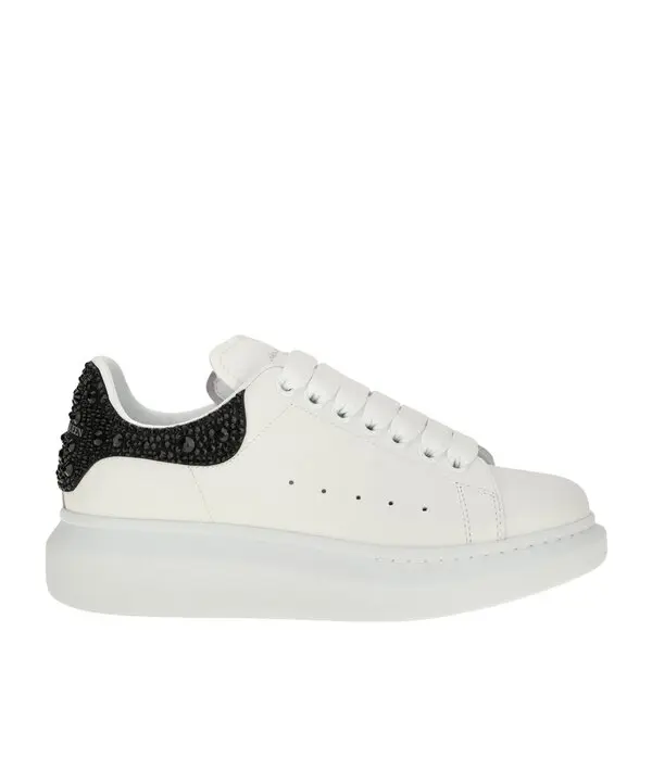 Alexander McQueen Oversized Sneakers With Embellished Suede Heel