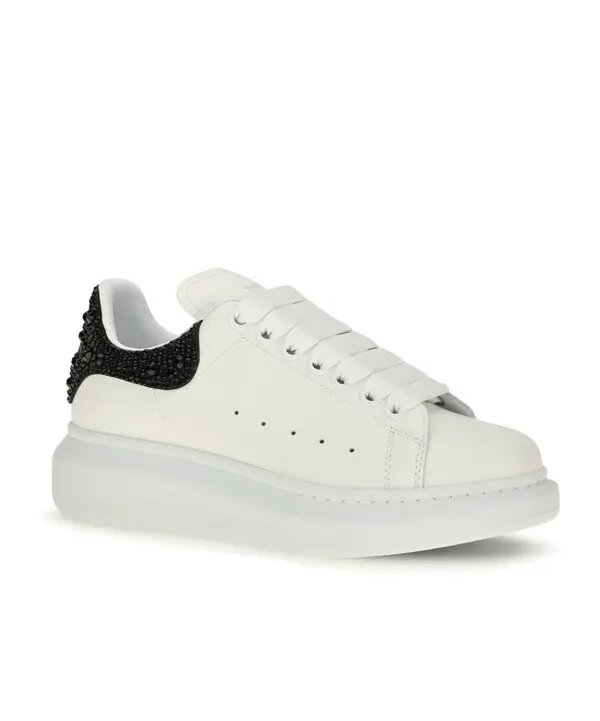 Alexander McQueen Oversized Sneakers With Embellished Suede Heel
