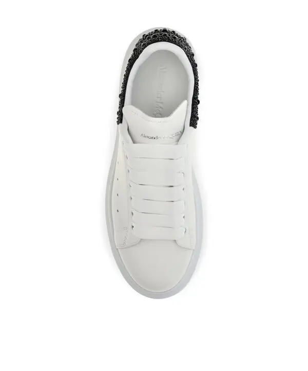 Alexander McQueen Oversized Sneakers With Embellished Suede Heel
