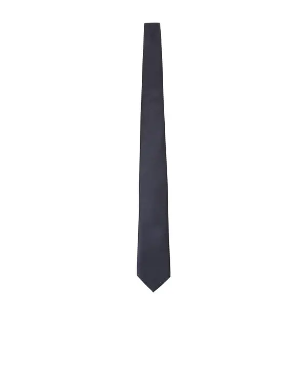 Giorgio Armani Silk Logo Neck Tie - Black
