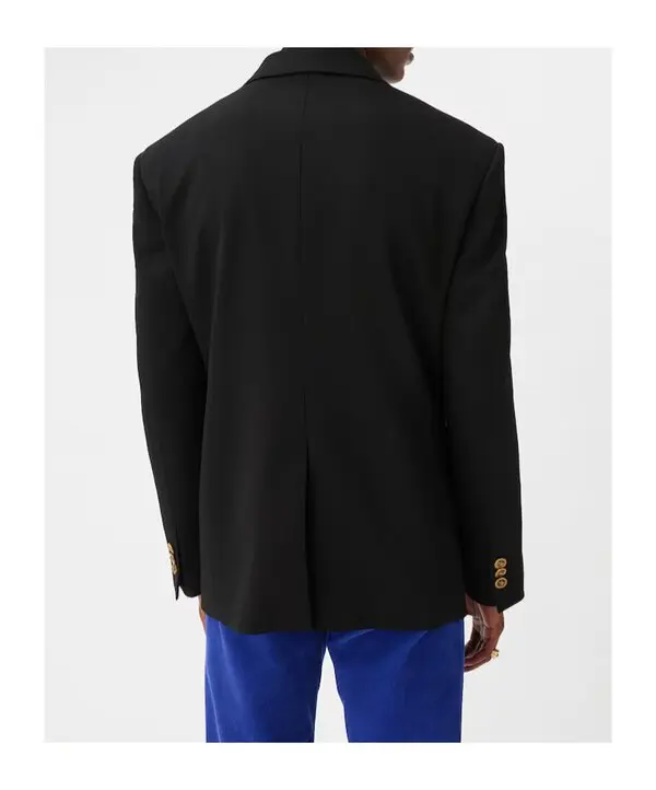 Versace Embellished Lapel Double-breasted Blazer