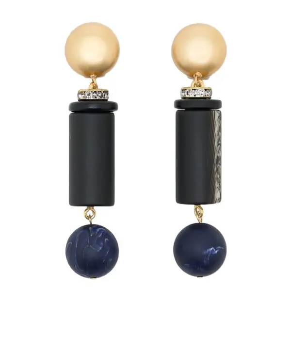 Giorgio Armani Geometric Drop Earrings - Blue