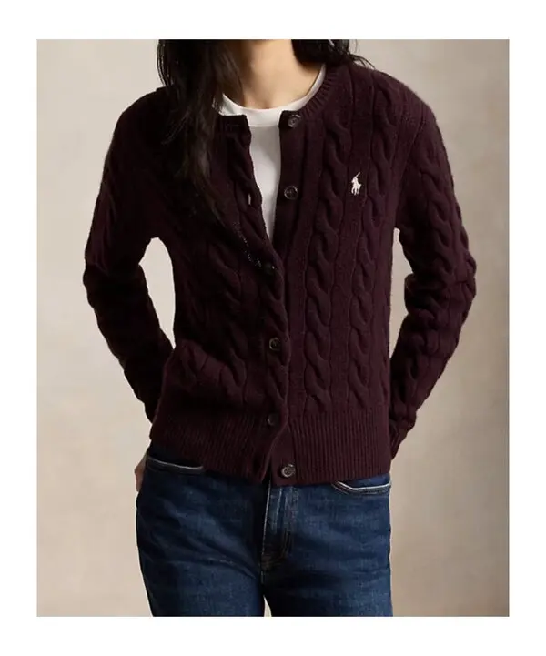 Polo Ralph Lauren Cable-knit Wool-cashmere Cardigan