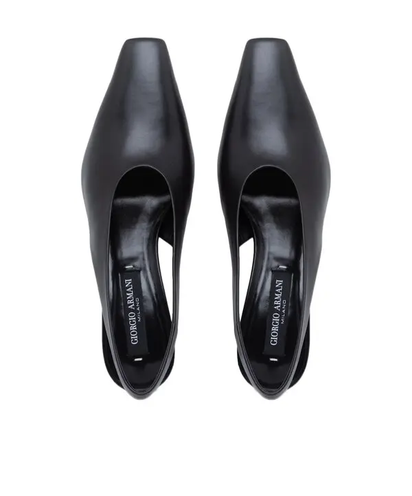 Giorgio Armani Decollete Shoe Leather Lining And Leather Sole