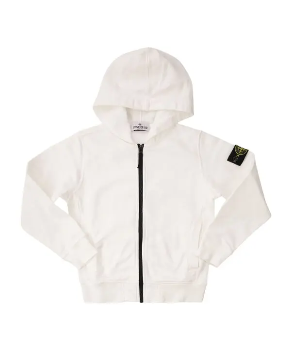 Stone Island Long-sleeve Hooded Sweatshirt With Zip Closure