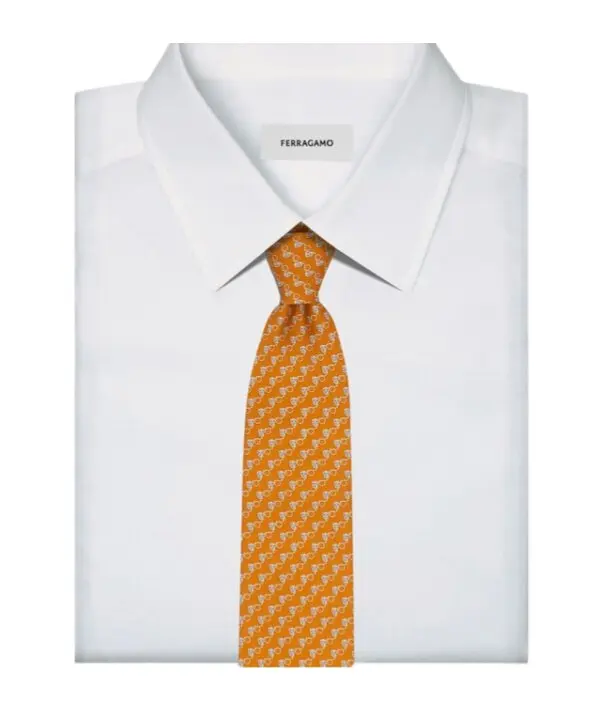 FERRAGAMO Owl-print Tie