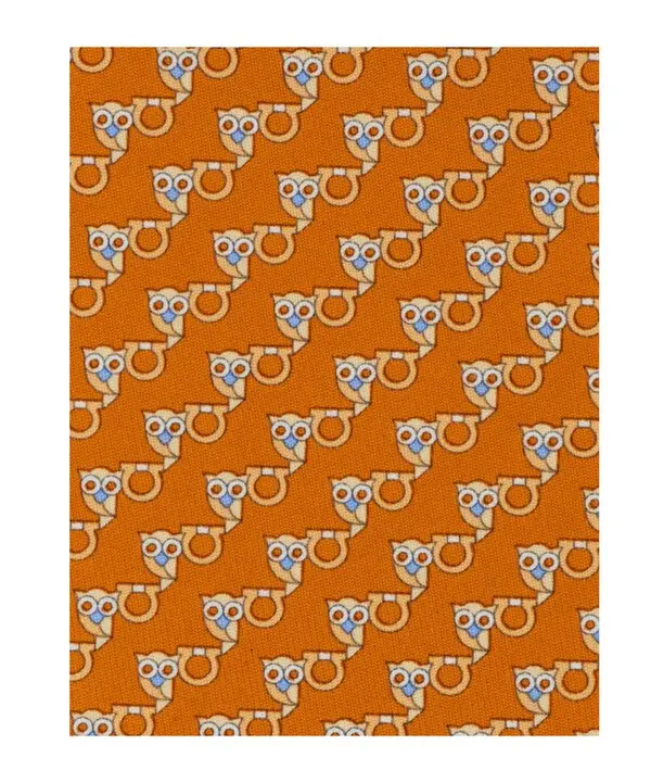 FERRAGAMO Owl-print Tie