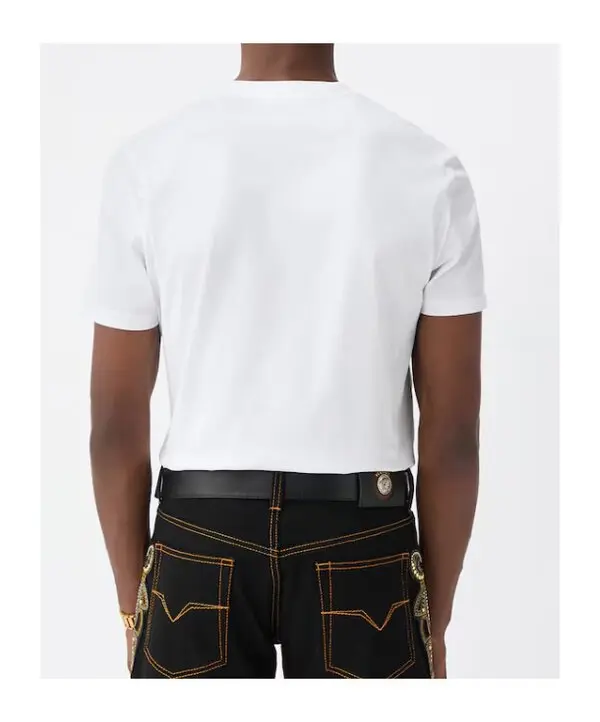 Versace Printed Cotton-jersey Slim T-shirt