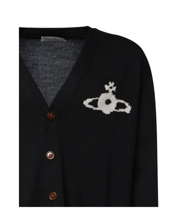 VIVIENNE WESTWOOD Orb Logo V-neck Cardigan