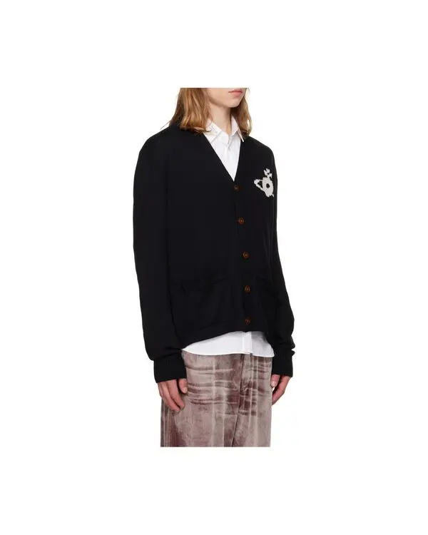 VIVIENNE WESTWOOD Orb Logo V-neck Cardigan