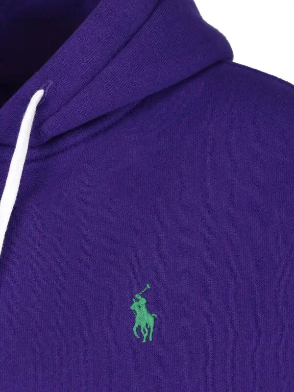 Polo Ralph Lauren Zip-up Logo Hoodie - Purple