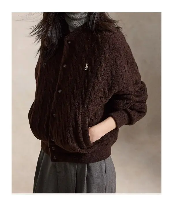 Polo Ralph Lauren Cable-knit Wool-cashmere Jacket