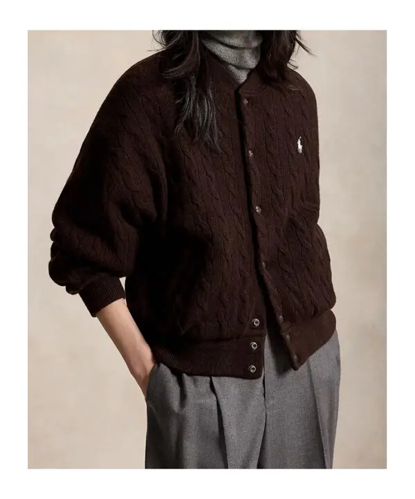 Polo Ralph Lauren Cable-knit Wool-cashmere Jacket