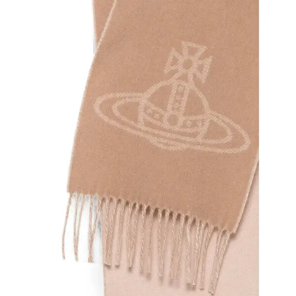 VIVIENNE WESTWOOD Double Face Fringed Scarf