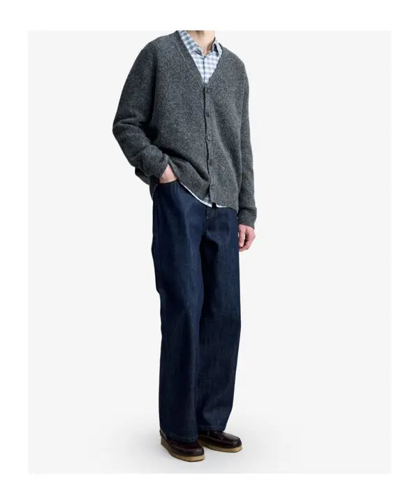 A.p.c. Pierre Cardigan Charcoal Gray Alpaca Wool Cardigan