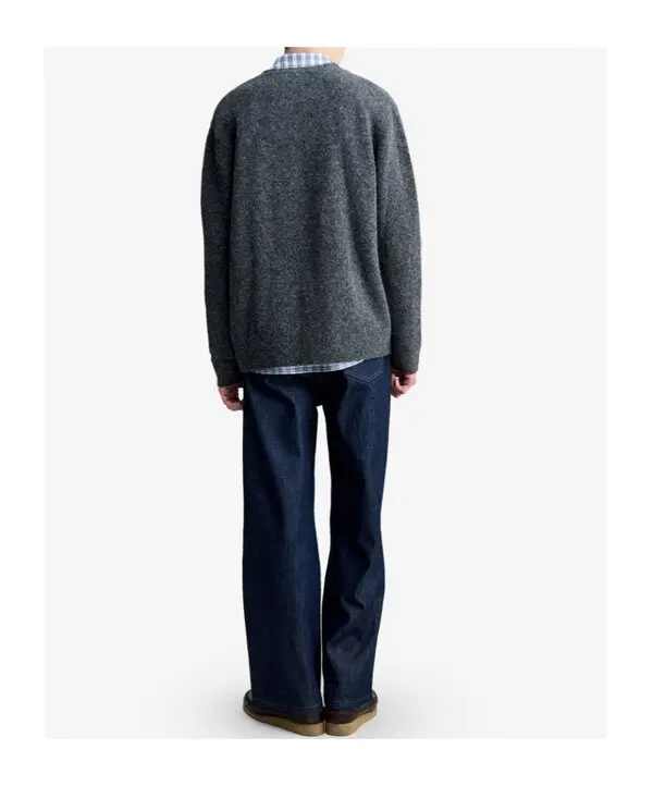 A.p.c. Pierre Cardigan Charcoal Gray Alpaca Wool Cardigan