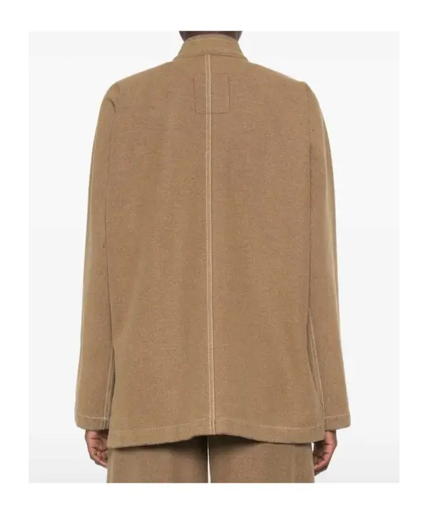 UMA WANG Long-sleeved Tie Detailed Casual Jacket - Tan