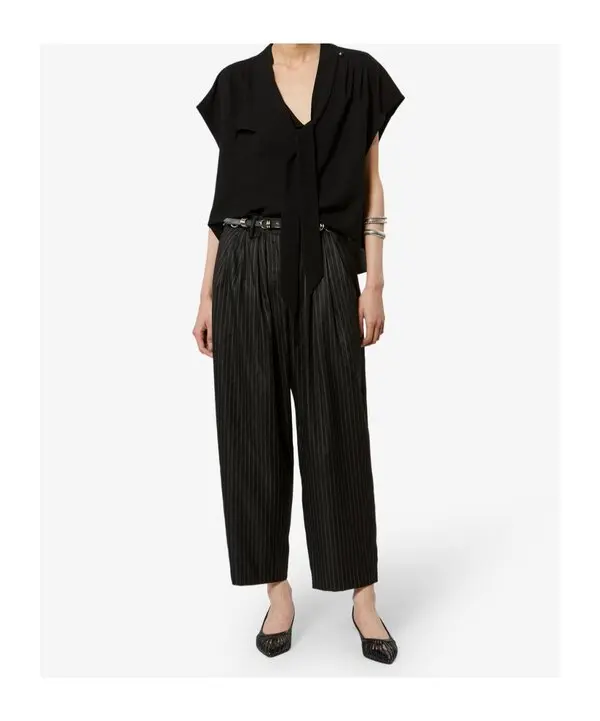 Isabel Marant Étoile Selene Sleeveless Crepe Blouse - Black