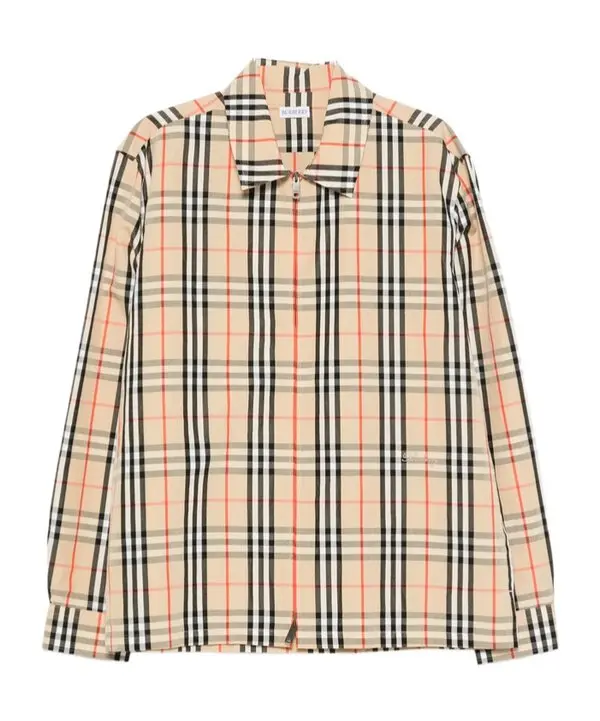 Burberry Check Cotton Linen Overshirt