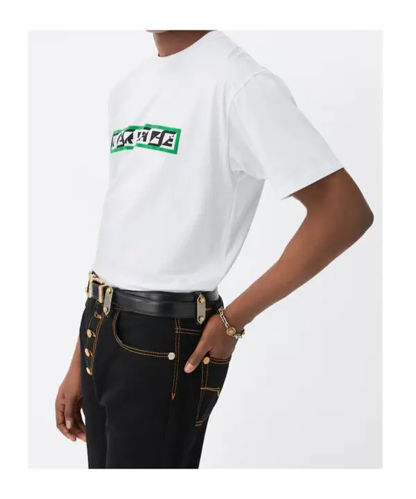 Versace Printed Cotton-jersey Regular T-shirt