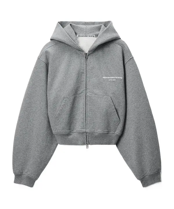 Alexander Wang Printed Cropped Hoodie