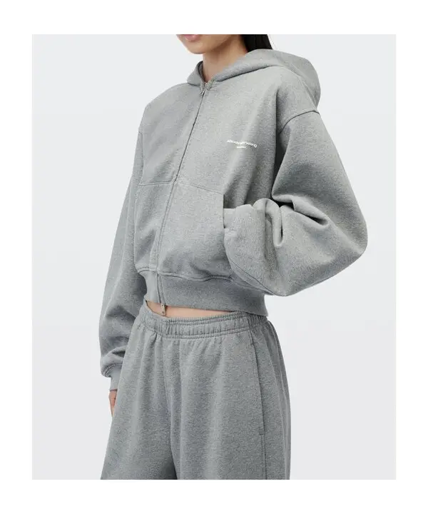 Alexander Wang Printed Cropped Hoodie