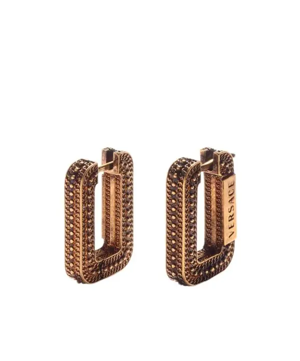 Versace Axis Earrings - Gold