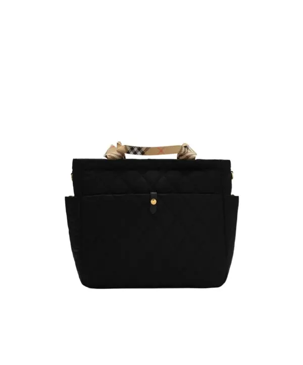 Burberry Check-trim Quilted Nylon Changing Bag