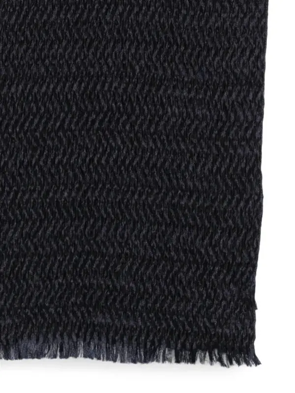 Giorgio Armani Crinkled-finish Fringed Scarf