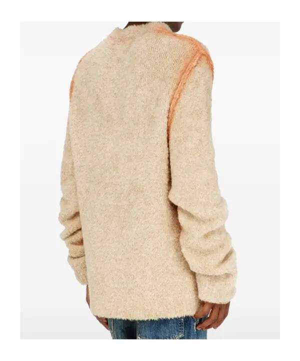 DIESEL® Alpaca-blend Jumper With Spray-dyed Seams - Light Brown