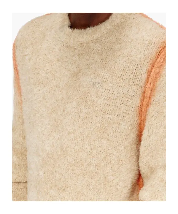 DIESEL® Alpaca-blend Jumper With Spray-dyed Seams - Light Brown